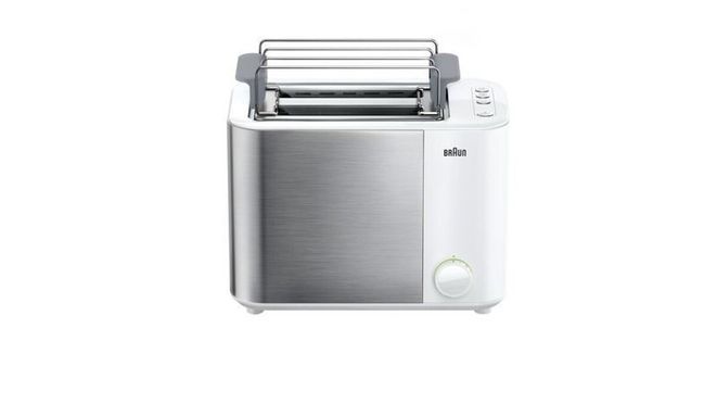 Braun Toaster HT 5010.WH weiß silber ID Collection, 2 kurze Schlitze ...
