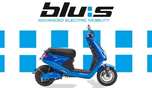 Blu:s E-Motorroller XT2000, 2000 W, 45 km/h, bis zu 50 km Reichweite, mit Straßenzul., 2 ...