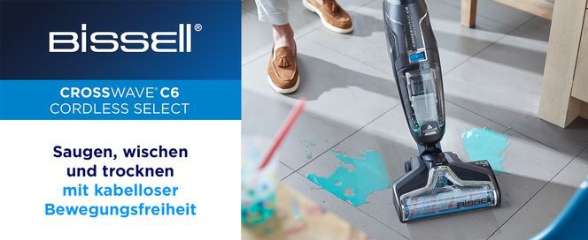 Bissell Nass-Trocken-Sauger 3569N, CrossWave C6 Cordless Select, starke ...
