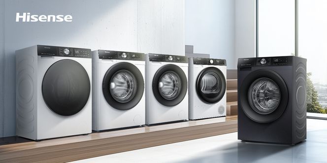 Hisense Waschtrockner WD5S1045BW, 10,5 kg, 6 kg, 1400 U/min, 10,5kg/ 6kg