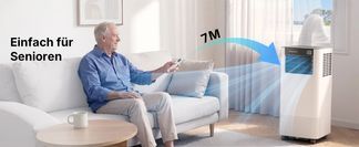 EUHOMY Klimagerät Mobile Klimaanlage 7000/9000 BTU 3-in-1 mit APP ...