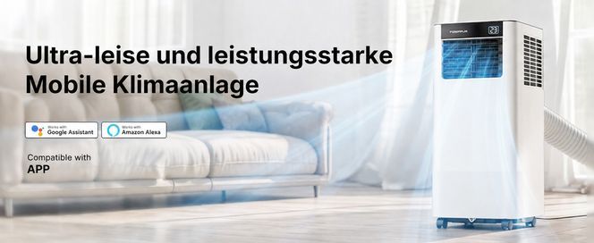 EUHOMY Klimagerät Mobile Klimaanlage 7000/9000 BTU 3-in-1 mit APP ...
