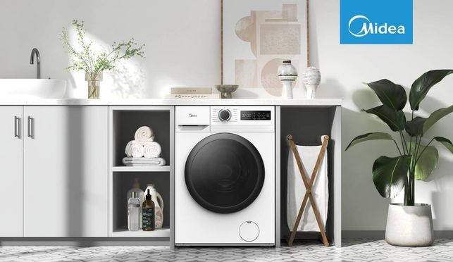 Midea Waschmaschine MF110 MF11EW90BA10, 9 kg, 1400 U/min