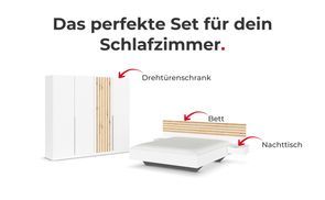 rauch Schlafzimmer-Set Komplettzimmer Komplett Set Schrank 226 cm Bett ...