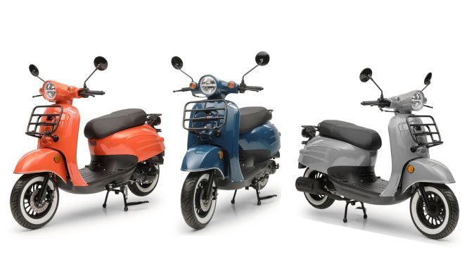 Burnout Motorroller Luna Silber, 50 ccm, 45 km/h, Euro 5 ...