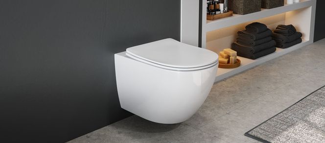 Aqua Bagno Tiefspül-WC Spülrandlose Toilette inklusive Softclose WC ...