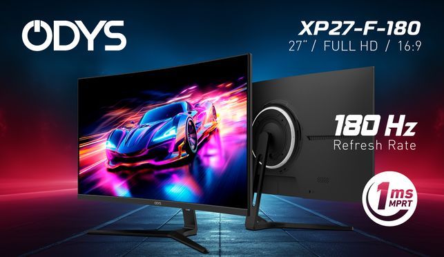 Odys XP27-F-180-27 Zoll (69 cm) Curved Monitor LED-Monitor (1.920 x 1.080 px, Full HD, VA, LED ...