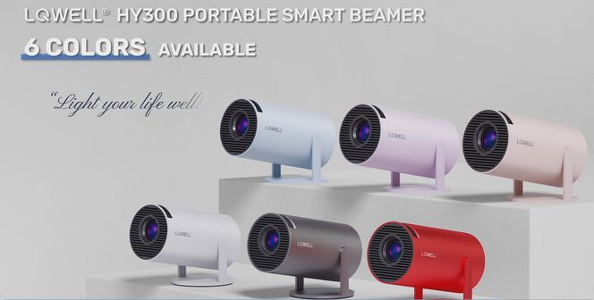 LQWELL Mini Projektor, unterstützt 5G WiFi, BT5.0 mit Android OS Mini ...