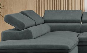 MKS MÖBEL Ecksofa PETER U, Set, Ecksofa U-Form, Wellenfedern, HR35-Schaum, form, Sofa big XXL ...