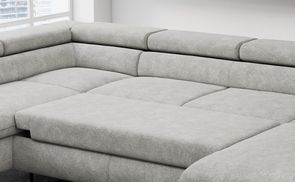 MKS MÖBEL Ecksofa PETER U, Set, Ecksofa U-Form, Wellenfedern, HR35-Schaum, form, Sofa big XXL ...