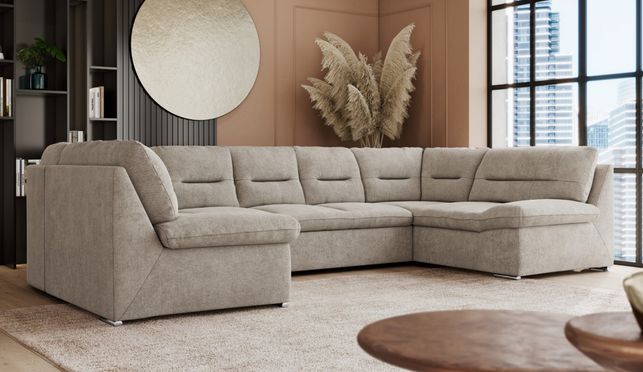 MKS MÖBEL Ecksofa COMODO U, Set, Sofa big XXL, Wellenfedern, Wohnlandschaft XXL, mit ...