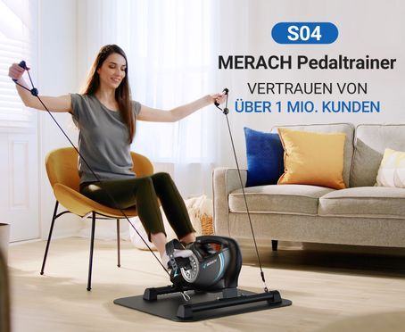 MERACH Mini-Heimtrainer Arm-und Beintrainer Pedaltrainer für Senioren ...