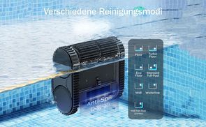 WYBOT Poolroboter C2 kabellos, über App steuerbar, für Boden Wände und ...