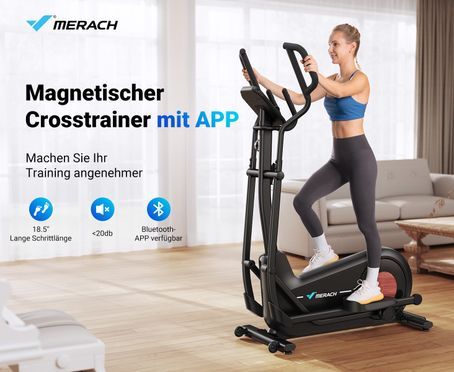 MERACH Crosstrainer Heimtrainer, Leises Hometrainer Fahrrad (mit ...