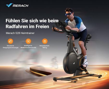 MERACH Heimtrainer Heimtrainer Fahrrad, magnetisches Fitnessbike mit ...