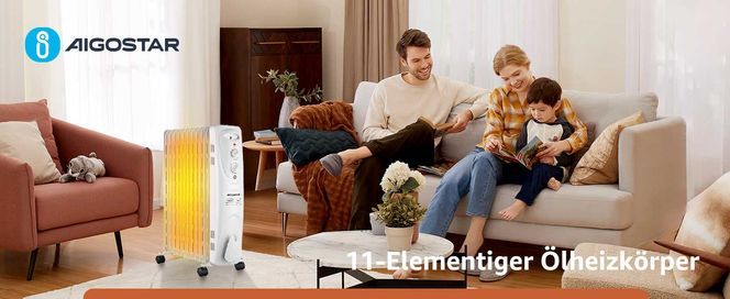 Aigostar Ölradiator 2300W Ölradiator energiesparend Heizkörper mit 11 ...