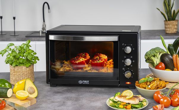 TZS FIRST AUSTRIA Minibackofen 35L 1600W, Premium-X Coating, stufenlose ...