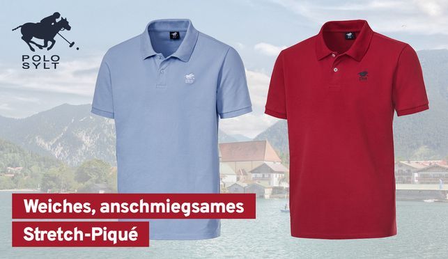 Polo Sylt Poloshirt elegant-sportive Optik in leuchtenden Trendfarben ...