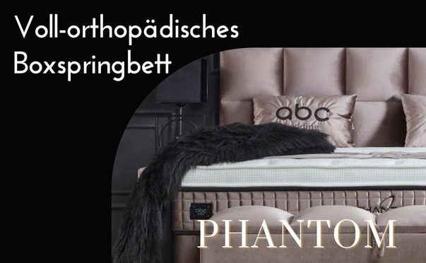 abc bedding Boxspringbett PHANTOM Voll-orthopädisches Komfortbett mit ...