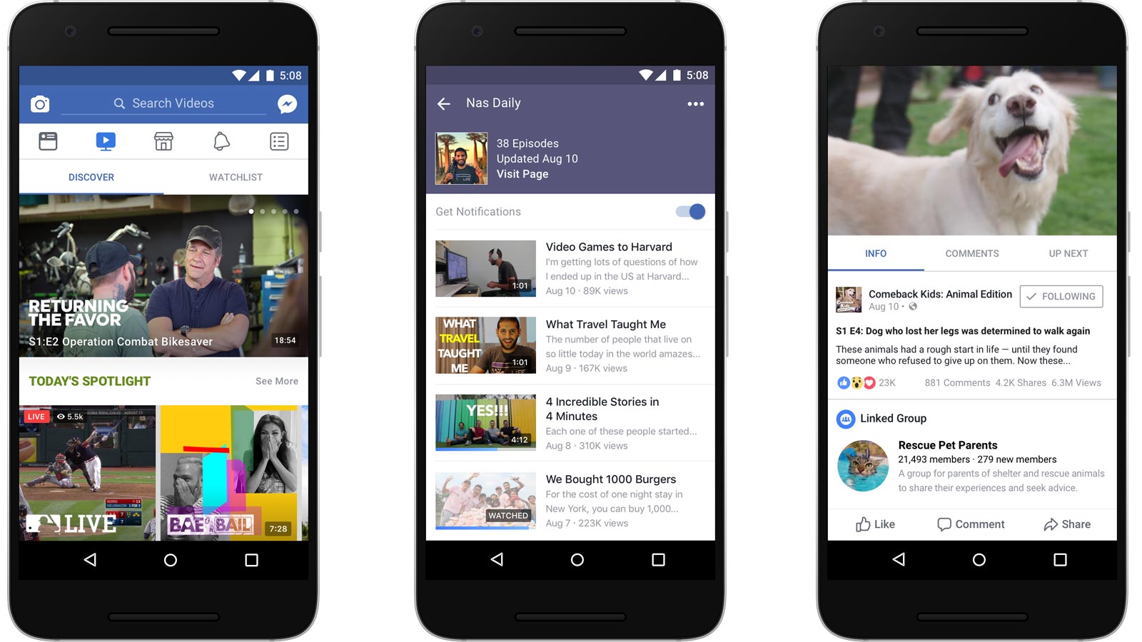 Facebook startet mit Watch eine eigene Videoplattform | UPDATED