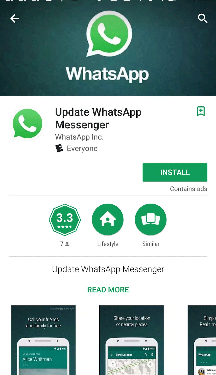 WhatsApp-Fake im Google Play Store | UPDATED