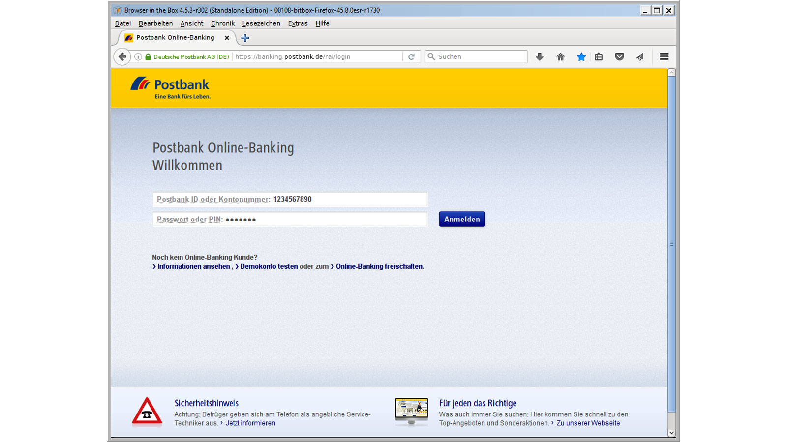 Sicheres Online-Banking mit dem „Browser in the Box“ | UPDATED
