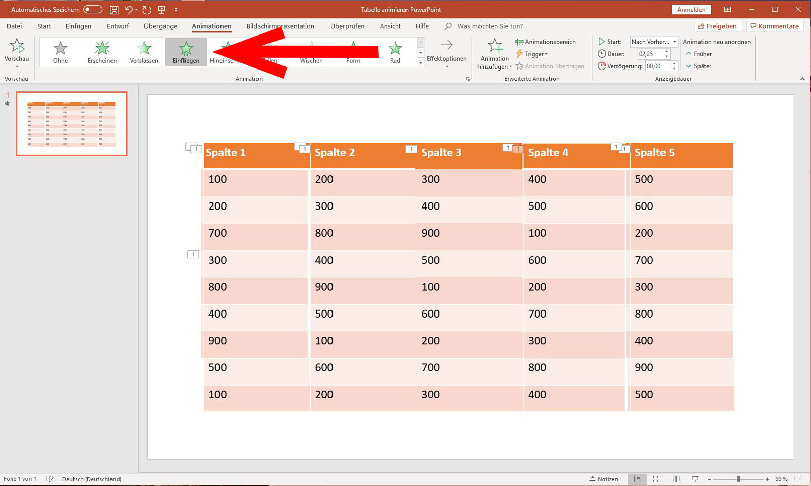 In PowerPoint-Tabelle animieren: So einfach geht's | UPDATED