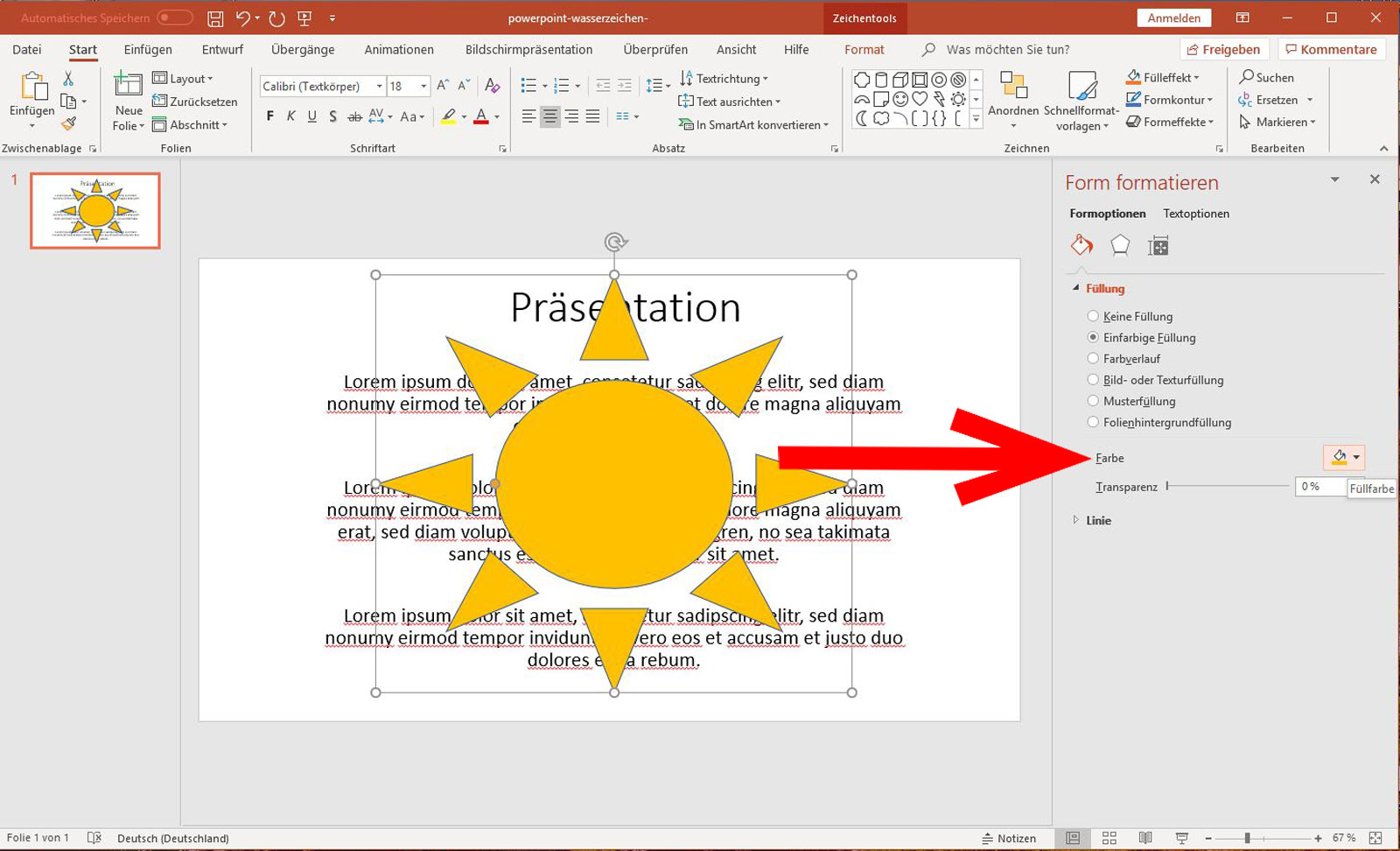 PowerPoint: Wasserzeichen einfügen und bearbeiten | UPDATED