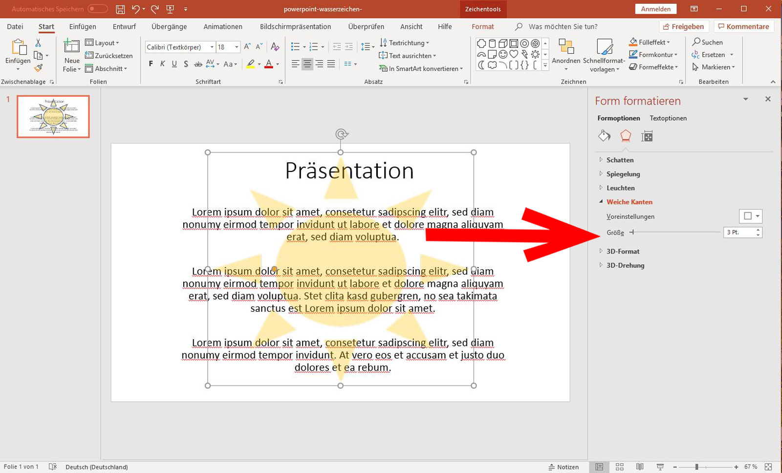 PowerPoint: Wasserzeichen einfügen und bearbeiten | UPDATED