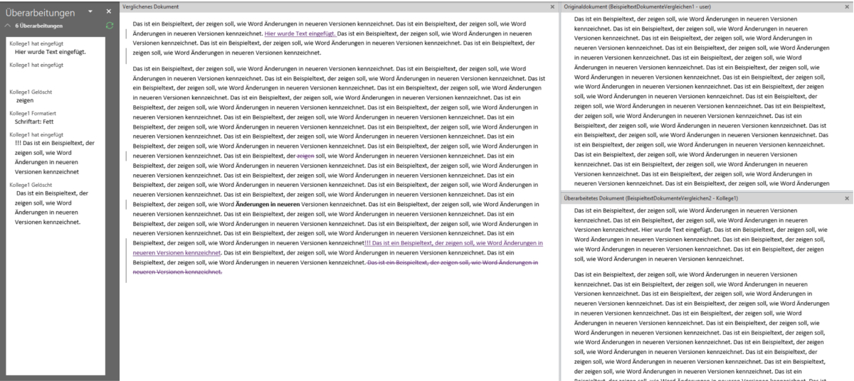 Word-Dokumente vergleichen und zusammenführen | UPDATED
